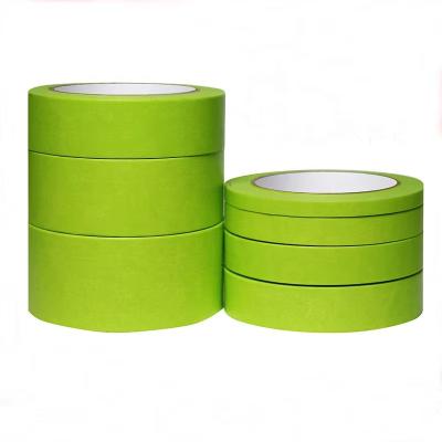 China Green Masking Tape 55m for Automotive Painting High Performance Adhesive Paper Roll 12mm to 96mm for sale
