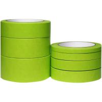 China Green Masking Tape 55m for Automotive Painting High Performance Adhesive Paper Roll 12mm to 96mm for sale