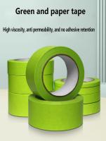 China Green Masking Tape 55m for Automotive Painting High Performance Adhesive Paper Roll 12mm to 96mm for sale