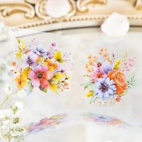China 2M Roll Flower Series PET Adhesive Tape Decorative Circular Sticker 8 Styles Double Sided 1mm for sale
