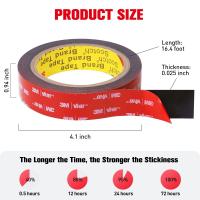 China 3M VHB Double Sided Acrylic Tape 19mm Width 0.4mm-1.6mm Thickness Waterproof High Temperature Resistant for sale