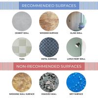 China HASAAO 60-Piece Heavy Duty Double Sided Tape Super Extra Sticky Adhesive Wall Decals Includes Square Rectangular Shapes for sale