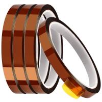 China 4 Rolls High Temperature Heat Resistant Adhesive Tape 10mm x 33m Silicone for Sublimation Heat Press for sale