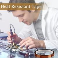 China 4 Rolls High Temperature Heat Resistant Adhesive Tape 10mm x 33m Silicone for Sublimation Heat Press for sale