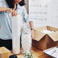 China LLDPE Pallet Stretch Film Jumbo Roll 500mm x 1500m 20mic Moisture Proof Packaging for sale