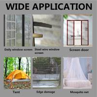 China Waterproof Acrylic Window Net Mosquito Net 5cm Width Hot Melt Adhesive Single Sided 2m Length for Screen Repair for sale