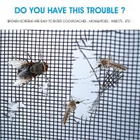 China Waterproof Acrylic Window Net Mosquito Net 5cm Width Hot Melt Adhesive Single Sided 2m Length for Screen Repair for sale