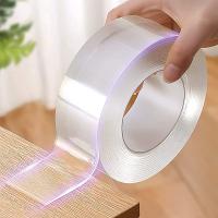 China Transparent Nano Tape Strip 3m Reusable Double Sided Sticky Adhesive Waterproof Load Bearing 30kg for sale
