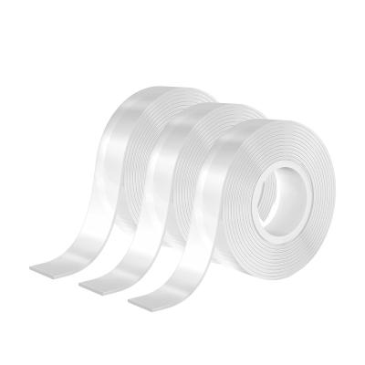 China Nano Transparent Acrylic Double Sided Adhesive Tape 50m Washable Removable Masking Tape for sale