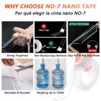 China Nano Transparent Acrylic Double Sided Adhesive Tape 50m Washable Removable Masking Tape for sale