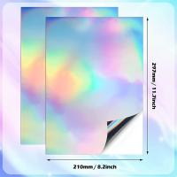 China Holographic Vinyl Sticker Waterproof Inkjet Printable Die Cut Self-Adhesive Paper 297x210x0.2mm for sale