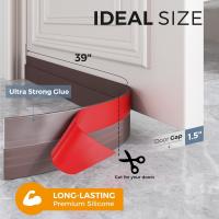 China Silicone Door Draft Stopper 2mm Thick Single Sided Adhesive Soundproof Weather Stripping 2m Length for sale