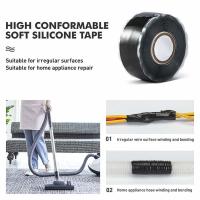 China Self-Fusing Silicone Tape 0.5mm Thickness 15m Length Waterproof Adhesive Sticker for Emergency Pipeline Repair for sale