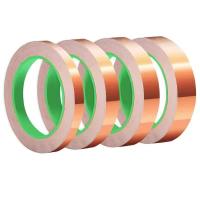 China Double Sided Copper Foil Tape 0.1mm EMI Shielding Conductive Adhesive for Guitar Electrical Repairs for sale