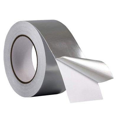 China Silver HVAC Aluminum Foil Tape Acrylic Adhesive 0.1mm Thickness Heat Resistant for Duct Sealing for sale