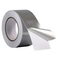 China Silver HVAC Aluminum Foil Tape Acrylic Adhesive 0.1mm Thickness Heat Resistant for Duct Sealing for sale