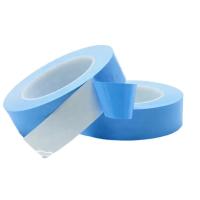 China Blue Double Sided Thermally Conductive Tape 0.3mm Silicone Pressure Sensitive for LED Heat Dissipation for sale