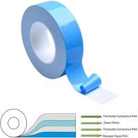 China Blue Double Sided Thermally Conductive Tape 0.3mm Silicone Pressure Sensitive for LED Heat Dissipation for sale