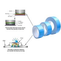 China Blue Double Sided Thermally Conductive Tape 0.3mm Silicone Pressure Sensitive for LED Heat Dissipation for sale