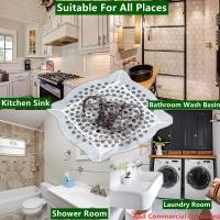 China Non-Woven Fabric Shower Drain Hair Catcher Sticker 1mm Thickness Easy Tear Adhesive Floor Drain Filter for sale