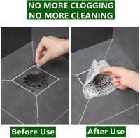 China Non-Woven Fabric Shower Drain Hair Catcher Sticker 1mm Thickness Easy Tear Adhesive Floor Drain Filter for sale