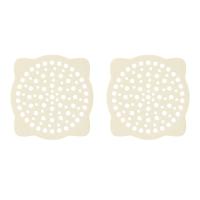 China Non-Woven Shower Drain Hair Catcher Sticker 1mm Thick Double Sided Adhesive Filter Mesh for sale