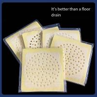 China Non-Woven Shower Drain Hair Catcher Sticker 1mm Thick Double Sided Adhesive Filter Mesh for sale