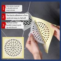 China Non-Woven Shower Drain Hair Catcher Sticker 1mm Thick Double Sided Adhesive Filter Mesh for sale