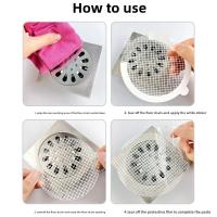 China Self Adhesive Disposable Fiber Filter Net Drain Sticker 1mm Thick for Bathroom Kitchen Anti Insect Masking for sale