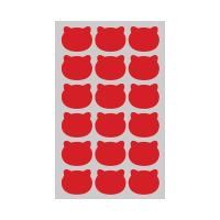 China Red Cat Head Wedding Decoration Stickers Double-Sided Tape No Trace Acrylic Glue for Plastic Bags 5cm for sale