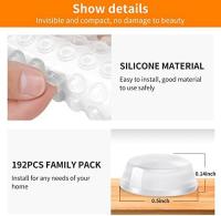 China Clear Rubber Door Stoppers Square Pattern Cabinet Bumpers 10mm Self-Adhesive High Viscosity for sale