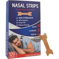 China Anti Snoring Nose Strips 120 Pack 6.6x1.9 cm Strong Adhesive Nasal Strips for Better Sleep and Breathing for sale