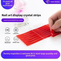 China High Viscosity Red Crystal Nail Tape Double Sided Acrylic Adhesive Sticker 0.8mm Waterproof Manicure Display for sale
