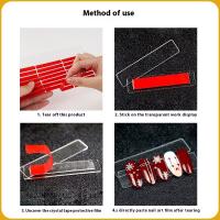 China High Viscosity Red Crystal Nail Tape Double Sided Acrylic Adhesive Sticker 0.8mm Waterproof Manicure Display for sale