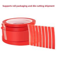 China High Viscosity Red Crystal Nail Tape Double Sided Acrylic Adhesive Sticker 0.8mm Waterproof Manicure Display for sale