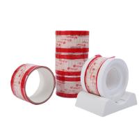 China BOPP Transparent Easy Tear Seal Stickers 25mm Core Dia Waterproof Takeout Packaging for Coffee Tea Milk Shops for sale