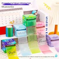 China Pearlescent Transparent Self-Adhesive Sticky Notes 76x76mm Pull-Out Memo Pad for Students for sale