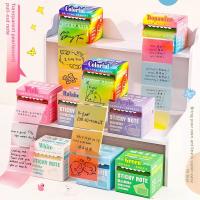 China Pearlescent Transparent Self-Adhesive Sticky Notes 76x76mm Pull-Out Memo Pad for Students for sale