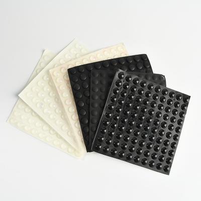 China Self-Adhesive Silicone Anti Slip Pads 2mm Thick Shock Absorber Dampers for Furniture Protection for sale