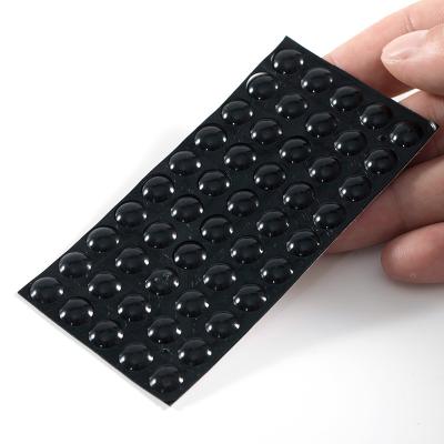 China Silicone Anti-Slip Self-Adhesive Foot Pad Rubber Granules 2mm Thick Sound Dampening Gasket for sale