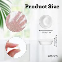 China Self-Adhesive Clear Silicone Cabinet Bumpers 10mm Soft Close Pads for Door Drawers Home Appliance for sale