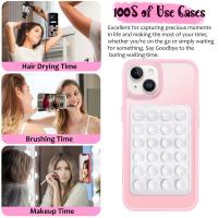 China Portable 24 Sucker Double Sided Acrylic Adhesive Silicone Phone Holder 0.6mm Low Noise Removable Selfie Case for sale