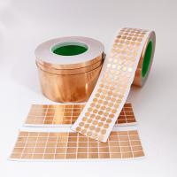 China Double Sided Conductive Shield Tape Copper Foil Gold Tape 0.1mm Radiation Protection Self Adhesive Tinned Copper for sale