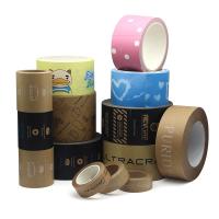 China Custom Logo Printed Kraft Paper Packing Tape 4cm 4713 Strong Adhesive Easy Tear for sale