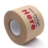 China Custom Logo Printed Kraft Paper Packing Tape 4cm 4713 Strong Adhesive Easy Tear for sale