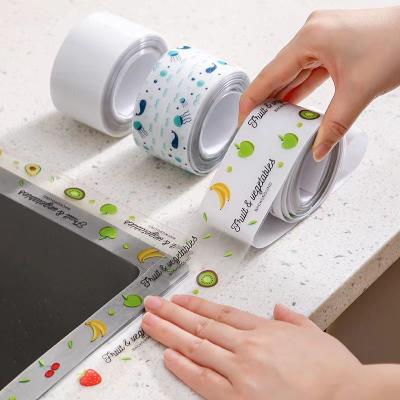 China PVC Self-Adhesive Sealant Strip 0.08mm Thickness Pressure Sensitive Acrylic Caulk Tape for Bathroom Shower Tile Sealing for sale