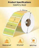 China Custom Waterproof Holographic Adhesive PVC Sticker Roll 10cm x 5m for Clothing Bottle Promotion for sale