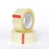 China 48mm Single Sided Silicone Adhesive BOPP Clear Packing Tape 50mic Waterproof Sealing Tape for Bag Use for sale