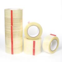 China 48mm Single Sided Silicone Adhesive BOPP Clear Packing Tape 50mic Waterproof Sealing Tape for Bag Use for sale