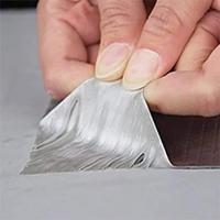China 50m Waterproof Self-Adhesive Aluminum Foil Butyl Rubber Tape 1mm for Metal Roof Leak Repair for sale